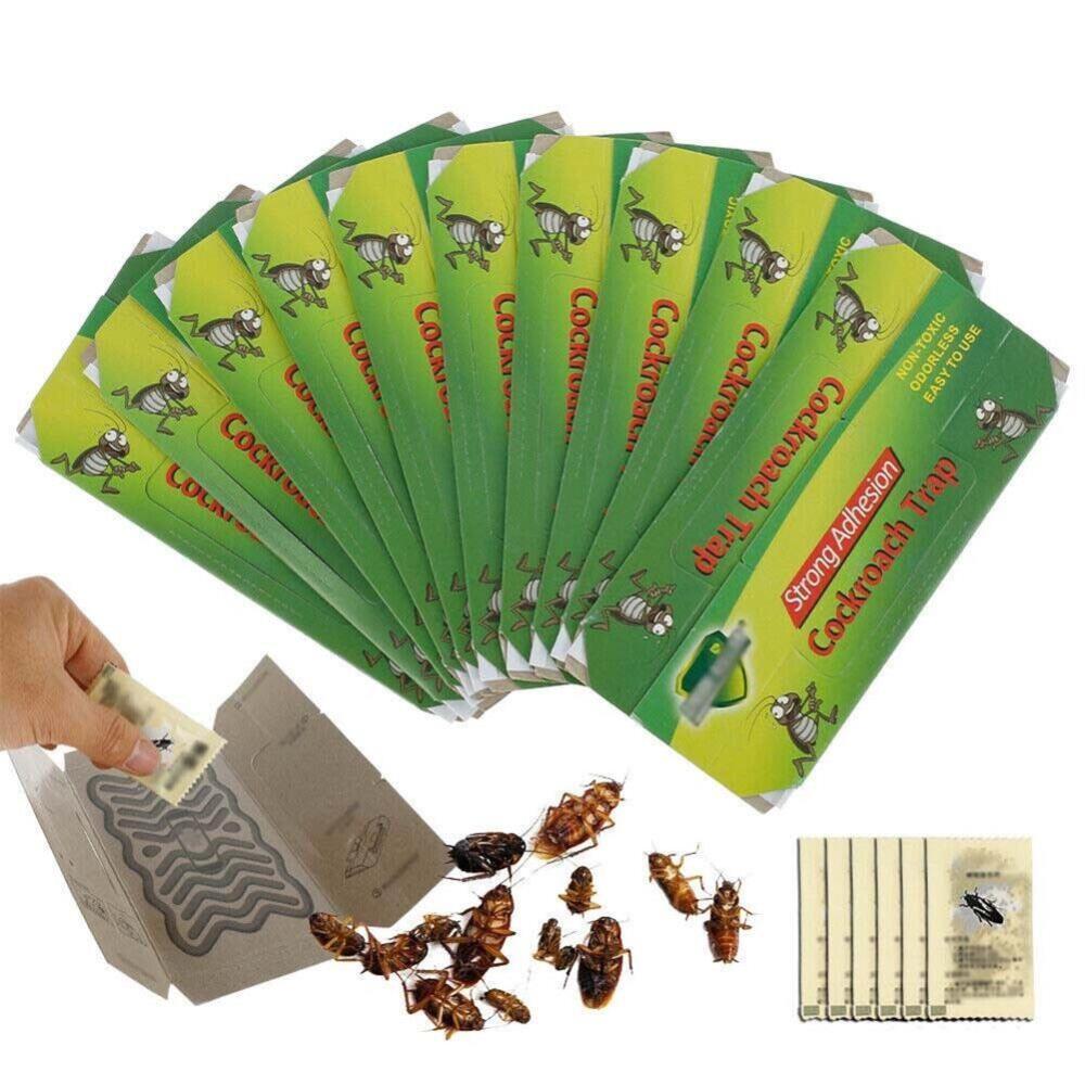 50 pcs Cockroach Trap Bait Sticky Traps Glue Pest Control Cockroaches ...