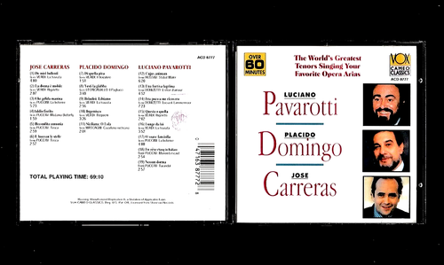 PAVAROTTI - DOMINGO - CARRERAS - OPERA ARIAS CD - VERDI - PUCCINI ...