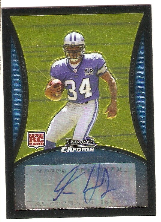 KEVIN SMITH AUTOGRAPH ROOKIE 2008 BOWMAN CHROME 77 DETROIT LIONS AUTO ...