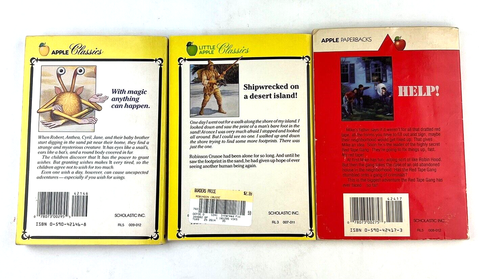 Vintage Apple Paperbacks 2 Classics Children's Kids Chapter Books Lot ...