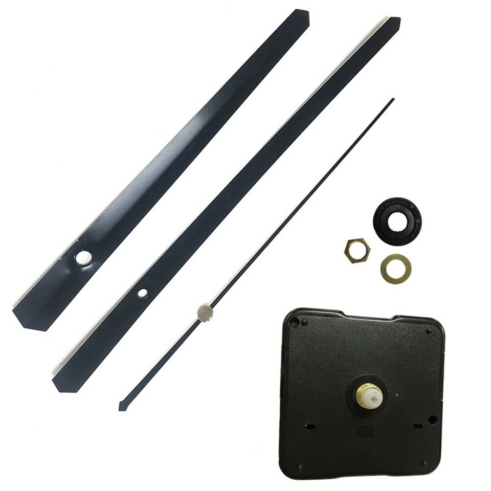 Quality Silent Quartz DIY Clock Mechanism Movement Kit LARGE Hands Wall ...