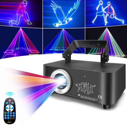 3D Animation RGB Laser Beam Line Scanner Projector DJ Disco Stage Light ...