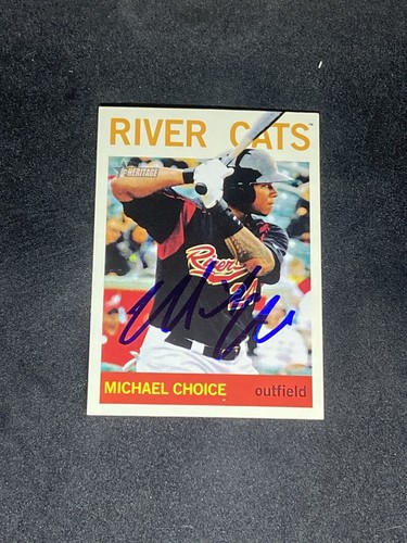 Michael Choice 2013 Topps Heritage Minors #179 Sacramento River Cats ...