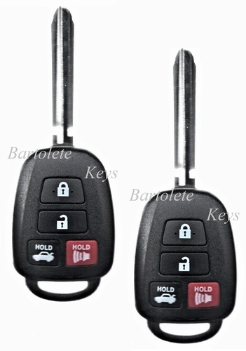 2 Remote Control Car Key Fob Fits 2014 2015 2016 2017 2018 Toyota Rav4 ...