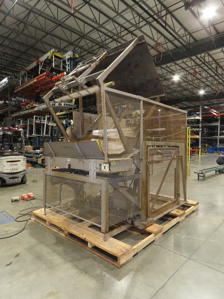 Allegheny Hydraulic Tote Tipper Paper Shredder Hopper Dump Feed ...