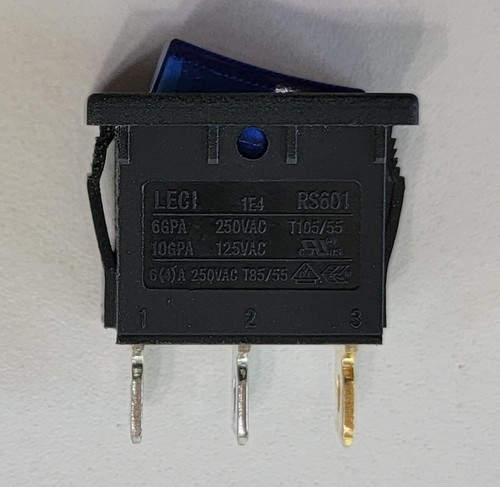 LECI RS601 Blue Mini On/Off Indicator Rocker Switch 3 Terminal RV Bus ...