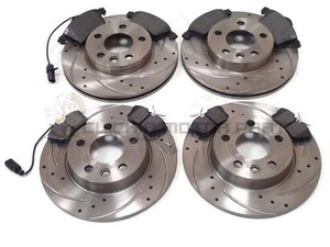 VW TRANSPORTER T4 2.5 TDi FRONT & REAR DRILLED GROOVED BRAKE DISCS ...