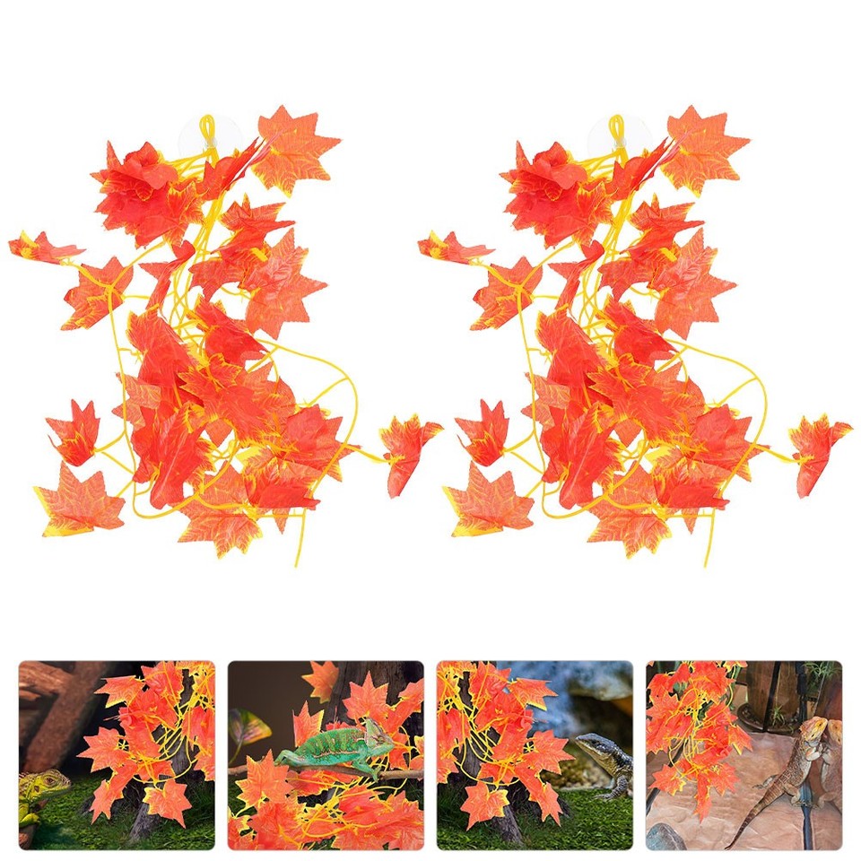 2 Pcs Succulent Terrarium Decor Small Plants Reptile Habitat Lizard ...