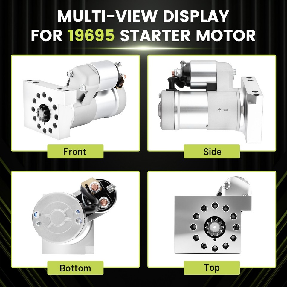 Starter for Chevy 305 350 454 SBC BBC High Torque 1.4KW 12V 10T 19695 ...