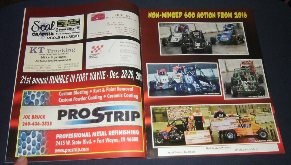 2017 Rumble In Fort Wayne Midget Racing Program | eBay