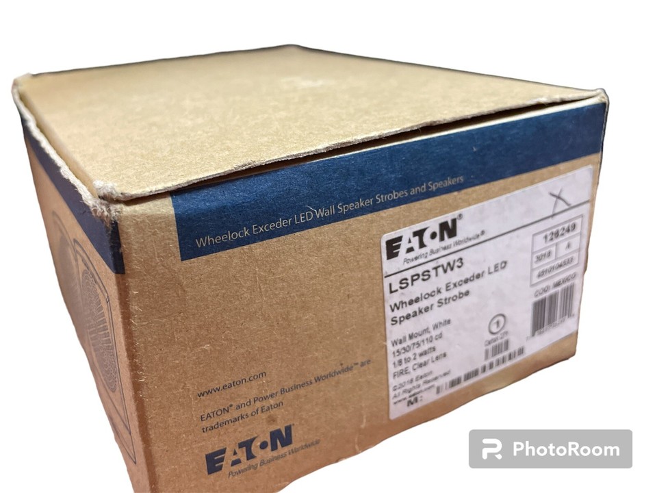 NEW!!! Eaton Wheelock Exceder LED Speaker Strobe LSPSTW3 Wall Mount ...
