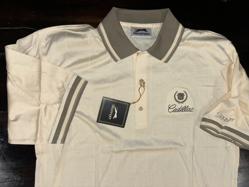 NWT Cadillac Polo Golf Shirt Embroidered Logo 3 Button Size Large ...