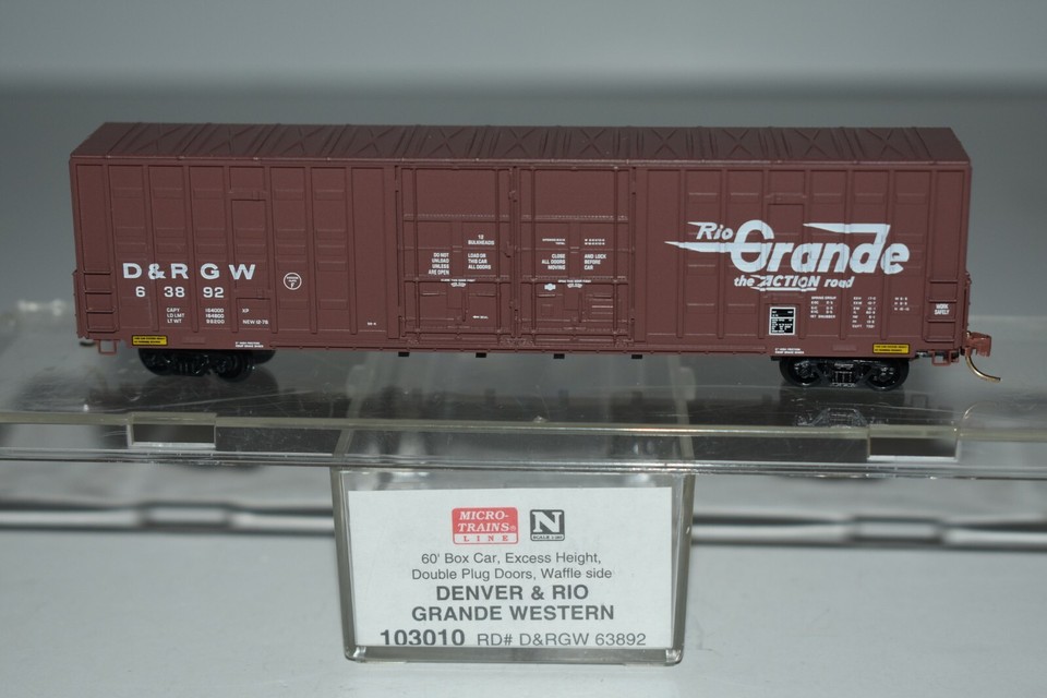 N Scale MTL 103010 Rio Grande 60' Double Door Boxcar 63892 C20203 | eBay