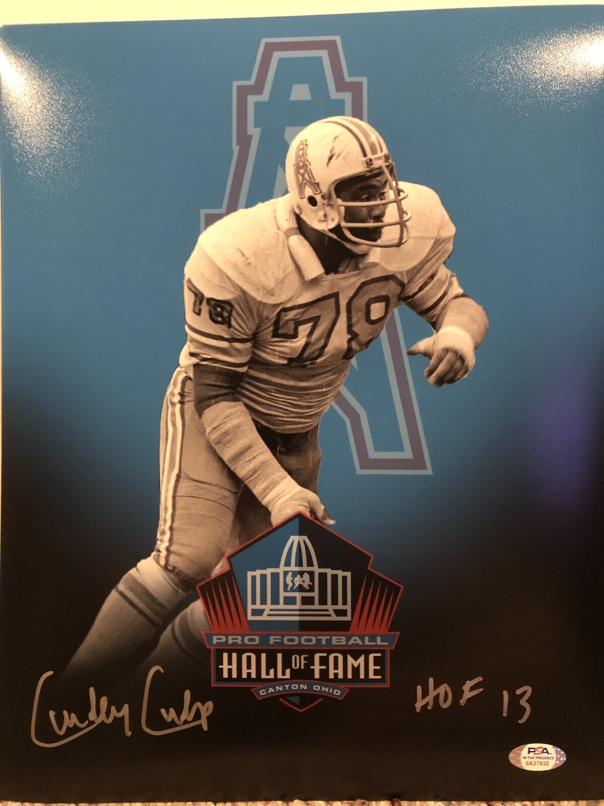CURLEY CULP Signed Autograph Auto 11x14 Photo Picture Houston Oilers ...