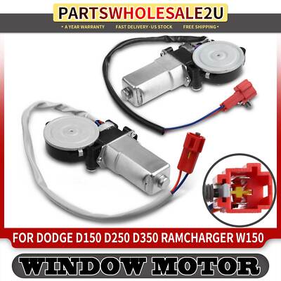 2Pcs Front Power Window Motor for Dodge D150 D250 D350 Ramcharger W150 ...