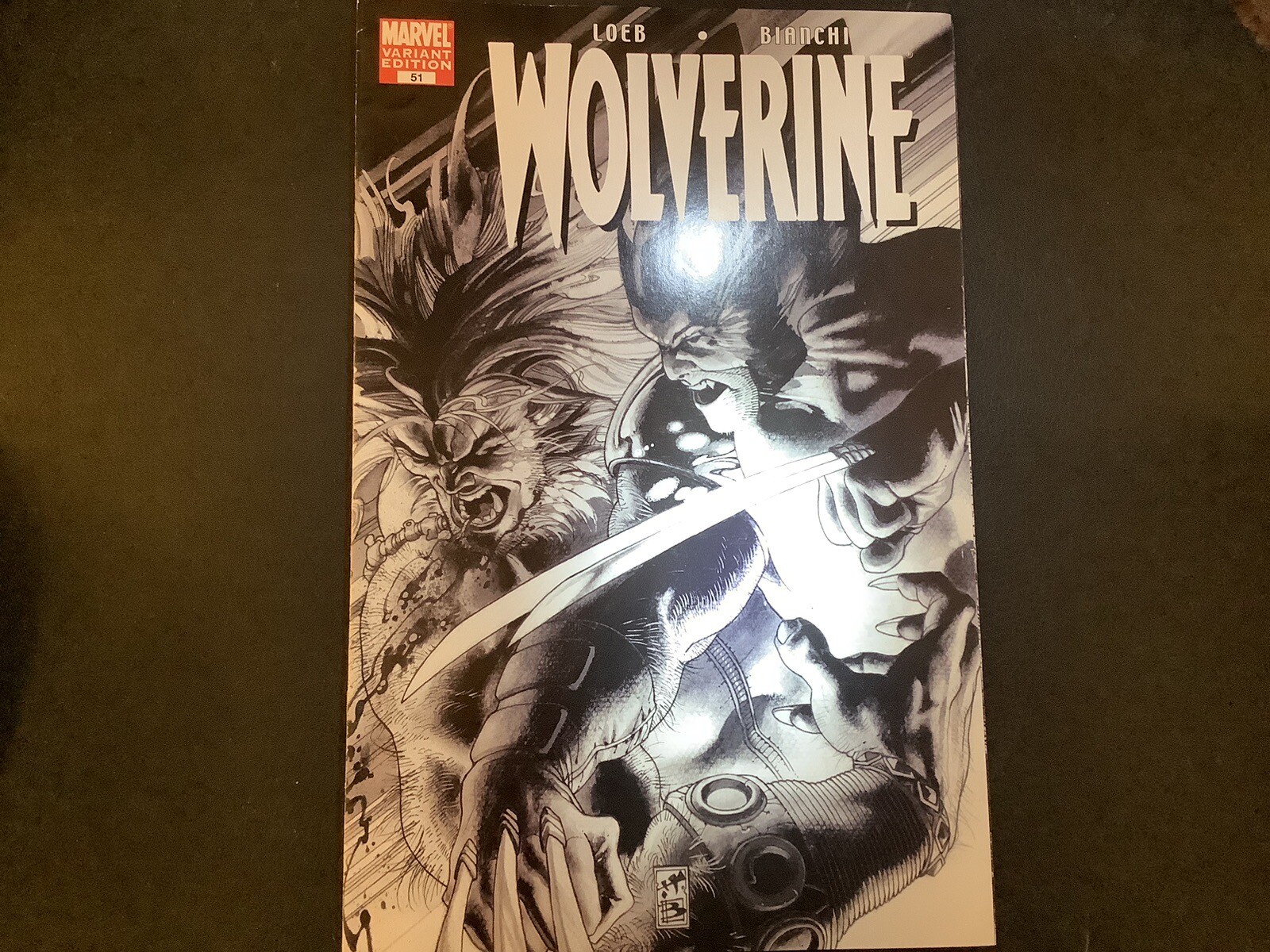 Wolverine#51 Simone Bianchi b&w Variant Cvr. & Art! Sabretooth 2007 VF ...