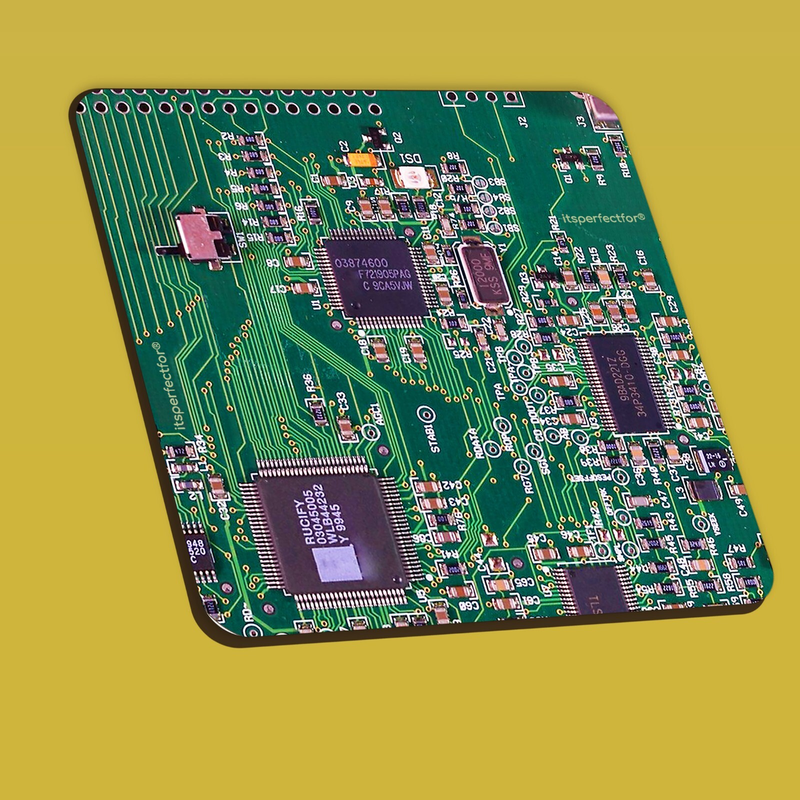 Drinks Coaster Computer Circuit Board Design PC Gamer Image Geeky Nerd ...