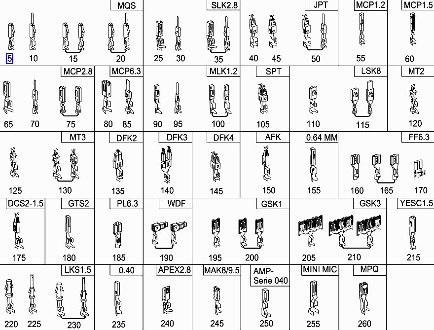 Mercedes Wiring Connector Plug Terminal Contact Pin A0145452626 New ...