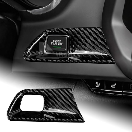 REAL HARD Carbon Fiber Start Stop Button Frame Panel Cover For Camaro ...