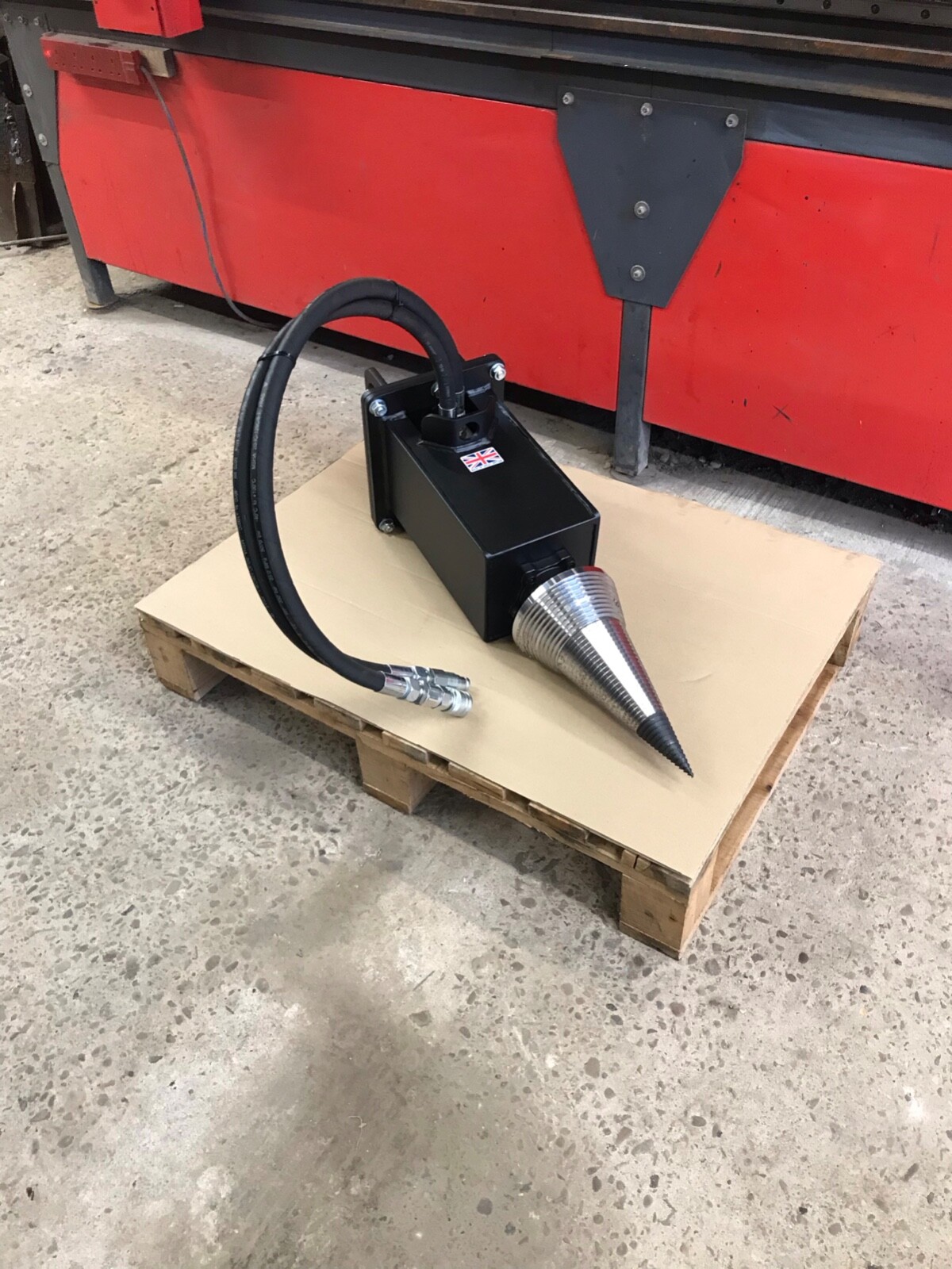 mini digger cone log splitter attachments FOR ANY MACHINE / hydraulic ...