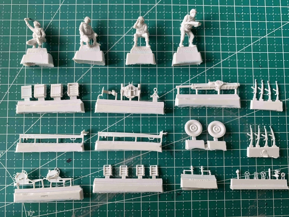 1/72 Scale WWII Artillery Crew & Field Gun Resin Model Kit Mortar Squad ...