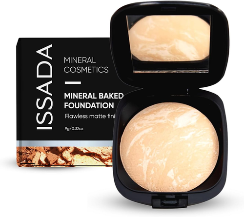 Issada Mineral Cosmetics Baked Powder Foundation - Flawless Soft-Focus ...