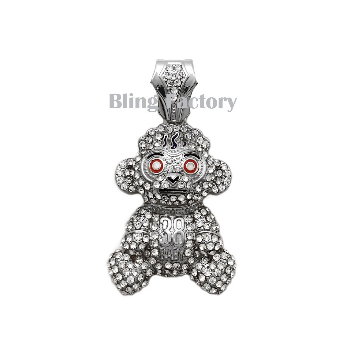 Iced 38 BABY Young Boy Monkey Pendant & 18" 20" 24" Cuban Chain Hip Hop ...