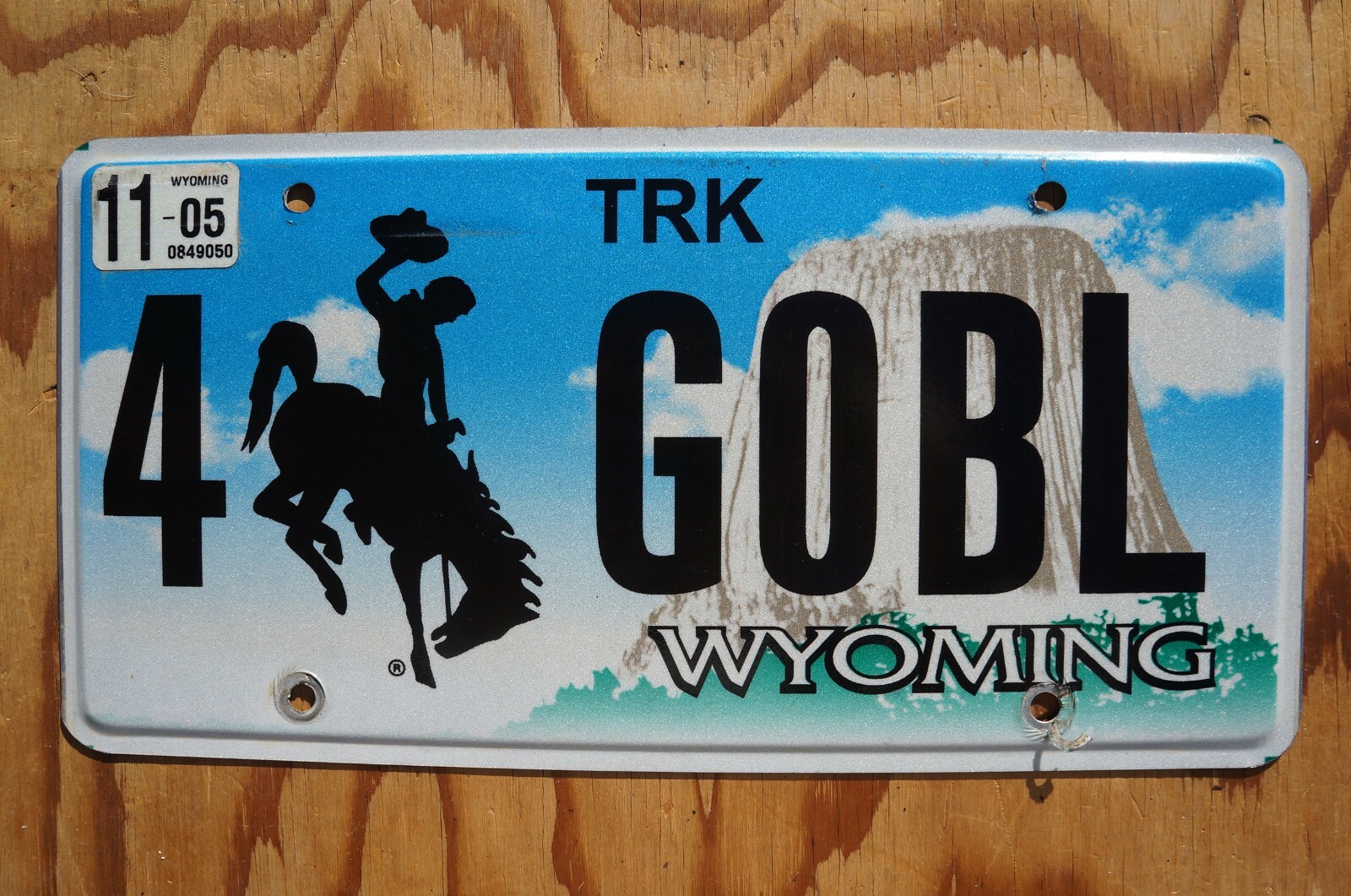 2005 Wyoming Vanity License Plate - GOBL | eBay