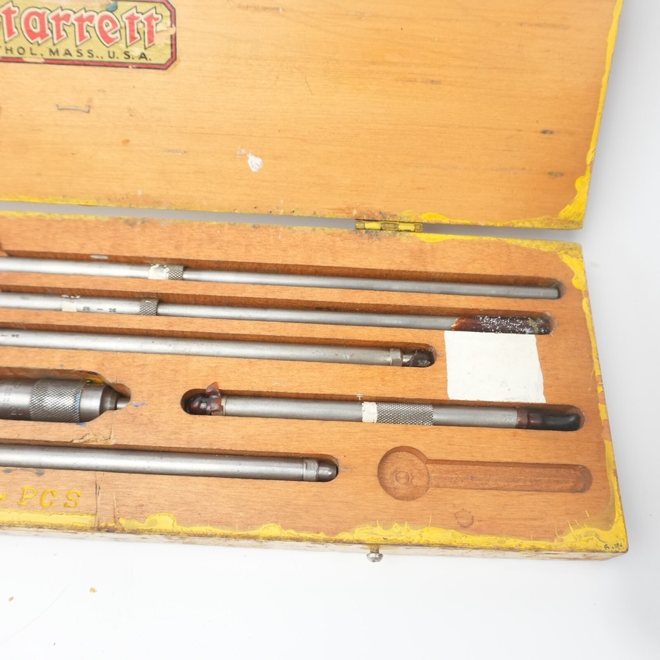 Vintage LS Starrett Inside Micrometer Set Rods 10 20 124-c | eBay