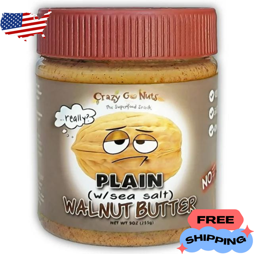 Crazy Go Nuts | Plain Walnut Butter | W Sea Salt | 255g | Fast Free ...