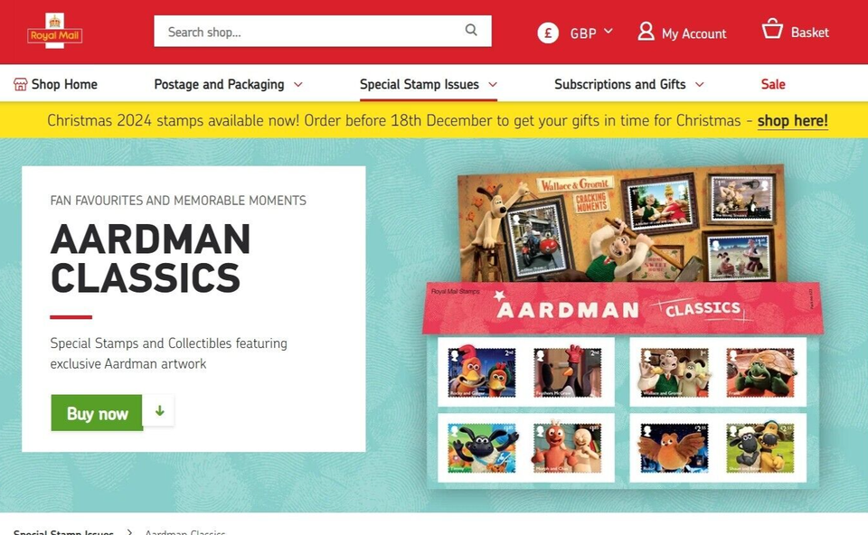 1st Class Large Stamps Royal Mail x300 Commemorative Stamp Valid for ...