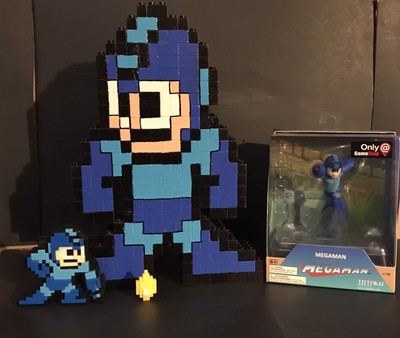 3pc Lot / MEGA MAN BRICK FIGURE ART + JAKKS 8-BIT + TOTAKU FIGURE | eBay