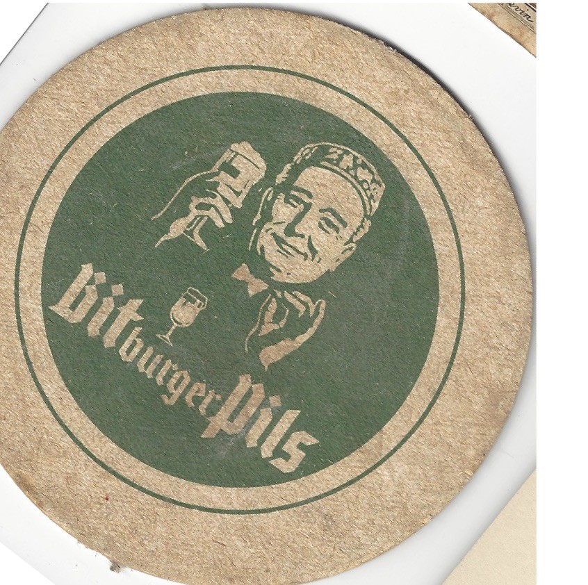 ca.1950's? Bitburger Pils Beer Coaster. 4 1/4 inches. | eBay