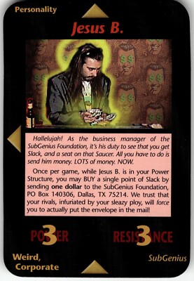 Jesus B. SubGenius Card INWO Illuminati New Word Order Game | eBay