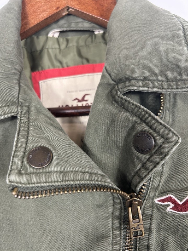 Y2K Hollister Vintage Green Utility Jacket Logo Preppy Grunge Bella ...