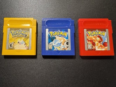 Pokemon Yellow Red And Blue Gameboy Games New Batteries And All ...