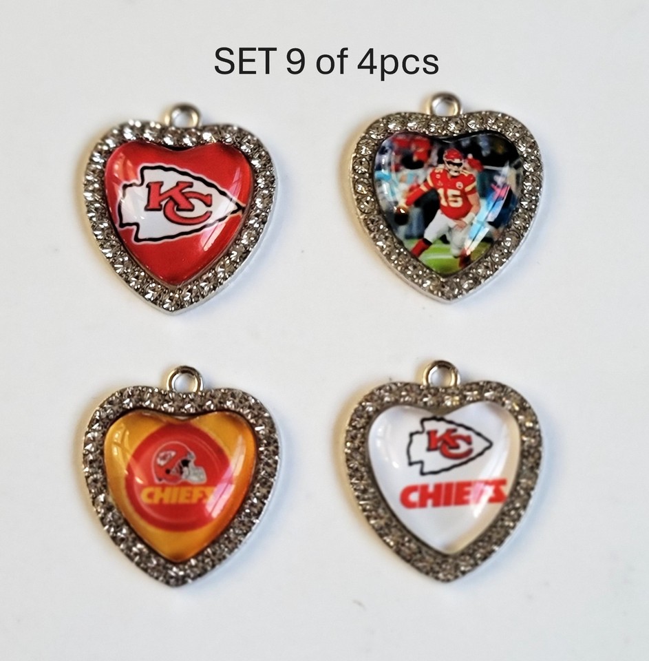 Sale from 2-4 beautiful charms of NFL Champion team KC Chiefs, CZ ...