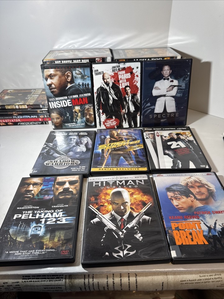 Assorted Movies DVD Collection 40 Crime, Action, Adventure Thriller ...