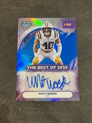 2025 Bowman Best U Whit Weeks Auto Blue Refractor #/150 Tigers | eBay