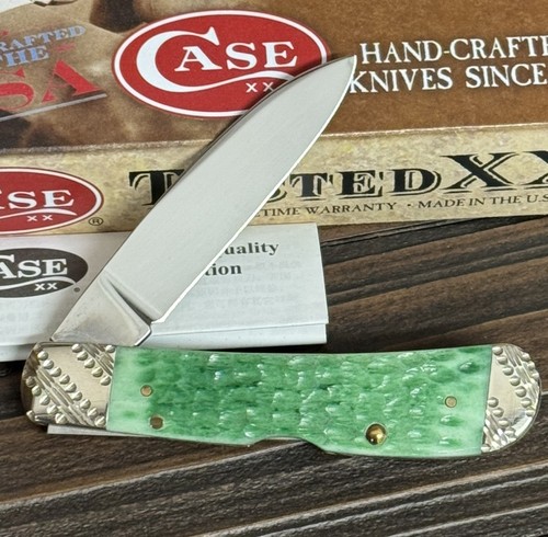 🔥 2019 Case XX TB612010L EMERAL GREEN BONE WORKED BOLSTER TRIBAL LOCK ...