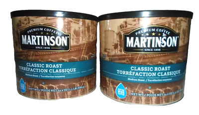 2 CANS MARTINSON CLASSIC ROAST GROUND COFFEE 24.2 OZ (1.5LB) EACH ...
