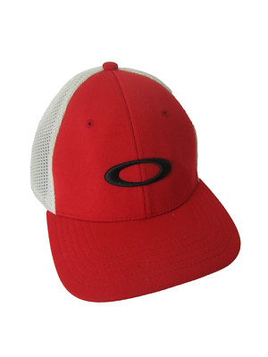 Oakley Red Mesh Back A-Flex Baseball Cap Golf Hat Men's Size Small ...