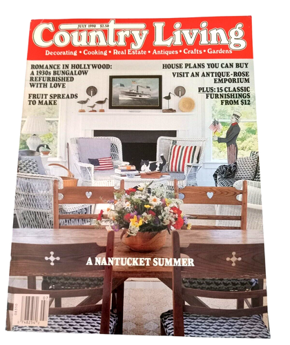 July 1990 COUNTRY LIVING Magazine A Nantucket Summer Home Decorating | eBay