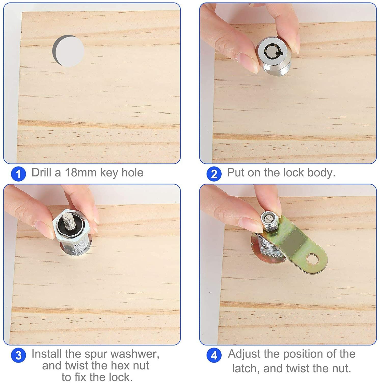 5x 5/8" Arcade Locks Cash Door Tool Box Tubular Cam Lock Cabinet Door ...