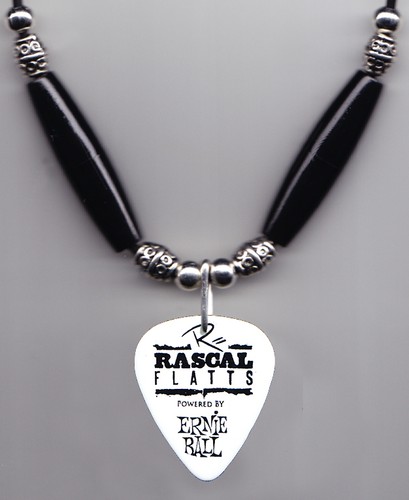Rascal Flatts Joe Don Rooney Signature White Guitar Pick Necklace ...