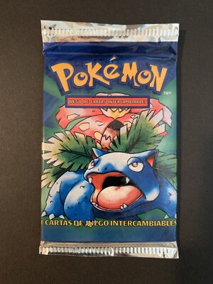 Pokémon Spanish Base Set Unlimited Pack Venusaur Art Sealed Vintage ...