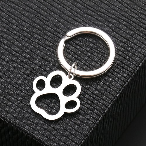 Dog Cat Paw Keychain Metal Badge Bear Foot Keyring for Car Home Keys ...