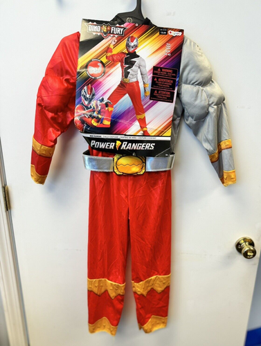 Kids Dino Fury Red Power Ranger child costume Size Small 4-6 | eBay