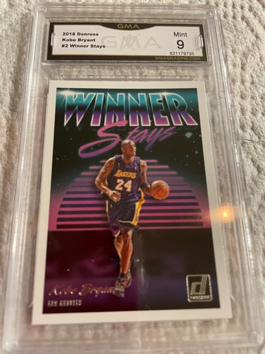 KOBE BRYANT LAKERS 2018 DONRUSS WINNER STAYS # 2 GRADED 9 L@@@K | eBay