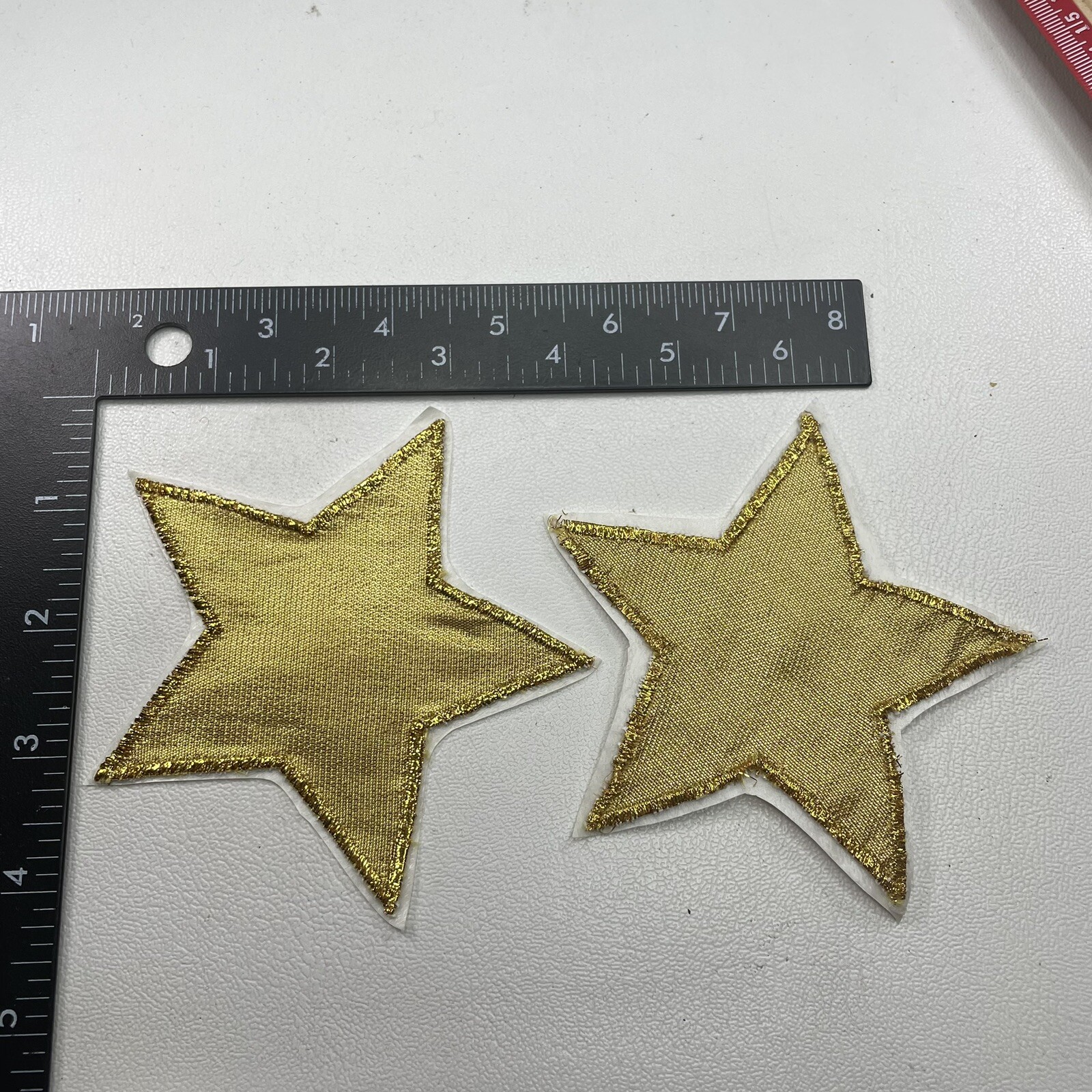 Thin & Cheaply Made 2 GOLD STARS Patch Lot Of 2 Patches B007 | eBay